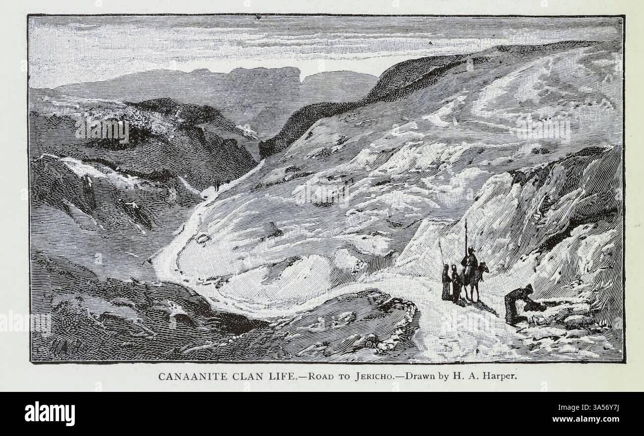 CANAANITE CLAN LIFE— Road to Jericho Drawn by H. A. Harper. from Part ...