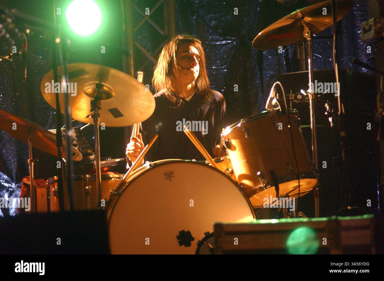 Ferrara Italy 01/02/2002 :Luca Ferrari, drummer of the Italian rock ...