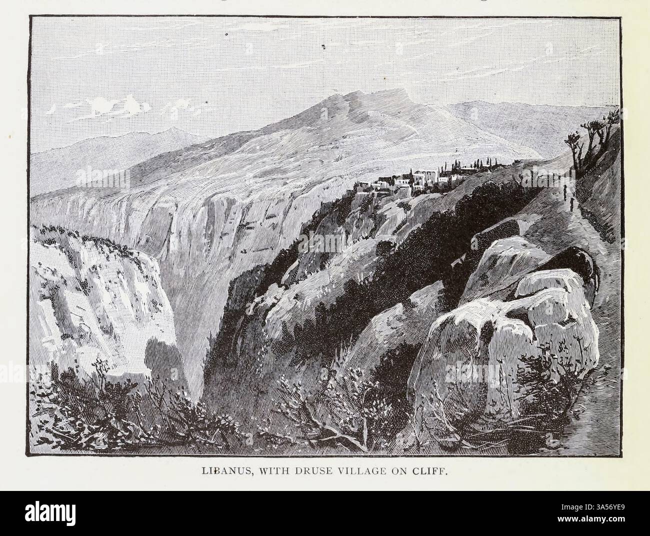 Libanus with Druse village on cliff from Part III Semites and Hamites ...