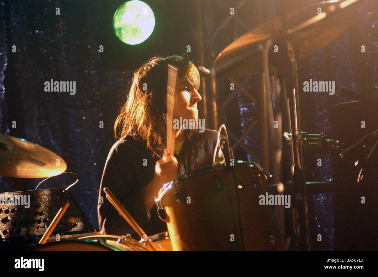 Ferrara Italy 01/02/2002 :Luca Ferrari, drummer of the Italian rock ...