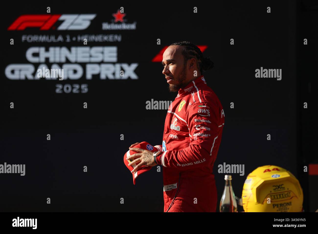 SHANGHAI, CHINA- MARCH 21: Lewis Hamilton of Great Britain and Scuderia ...