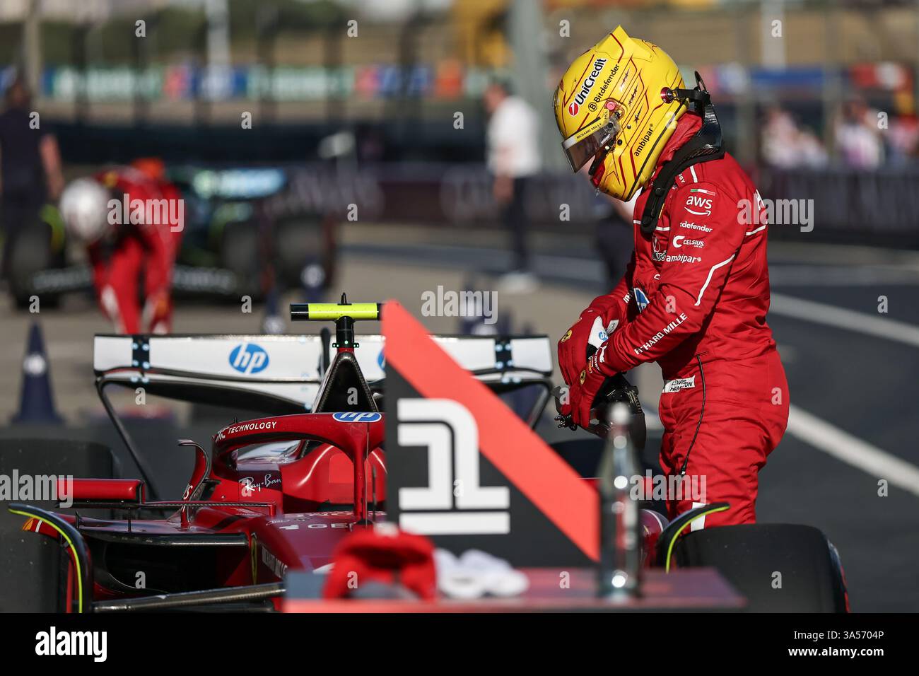 SHANGHAI, CHINA- MARCH 21: Lewis Hamilton of Great Britain and Scuderia ...
