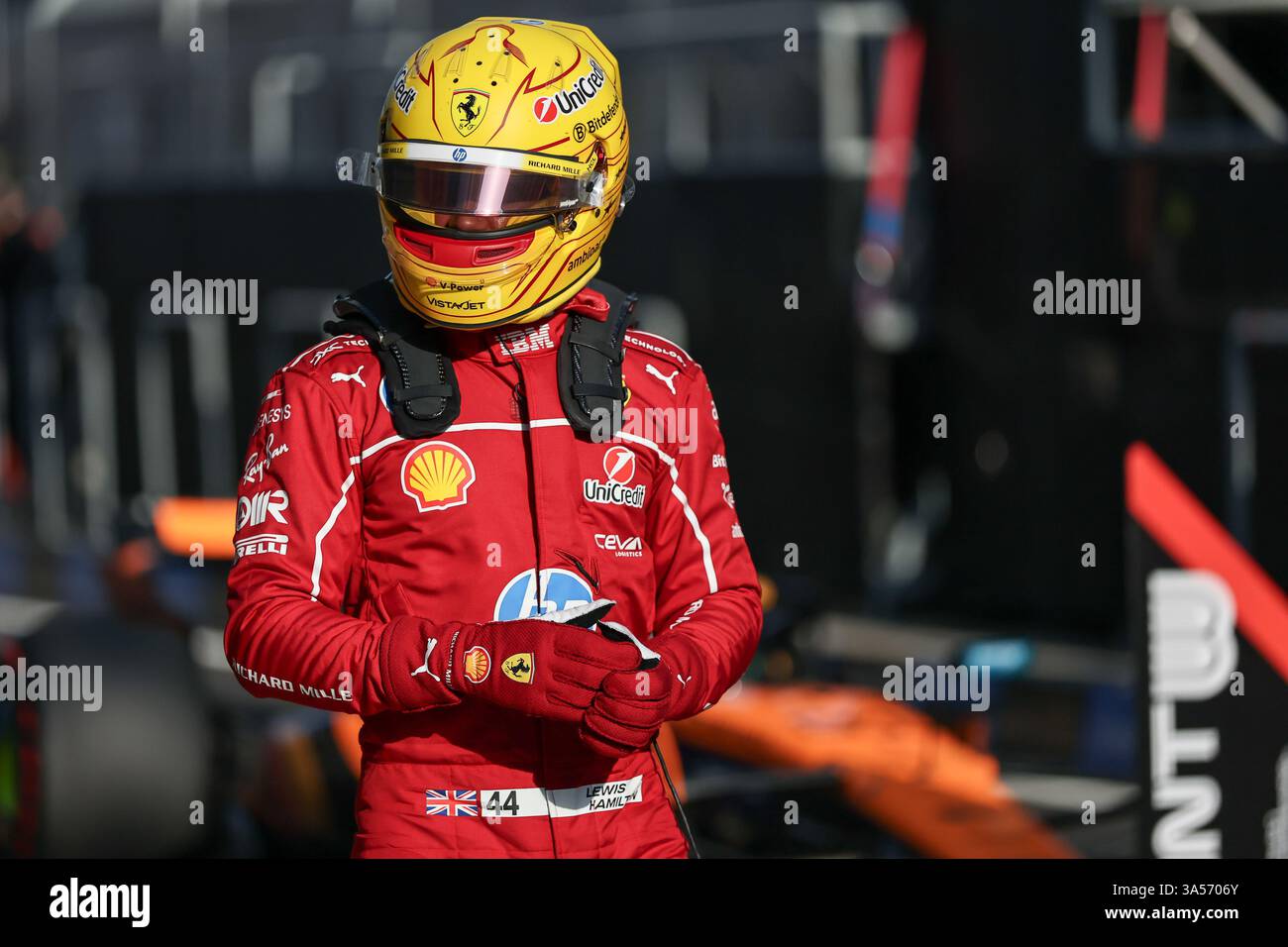 SHANGHAI, CHINA- MARCH 21: Lewis Hamilton of Great Britain and Scuderia ...