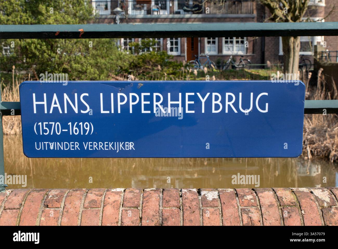 Bridge Sign Hans Lipperheybrug At Amsterdam The Netherlands 10-3-2025 ...