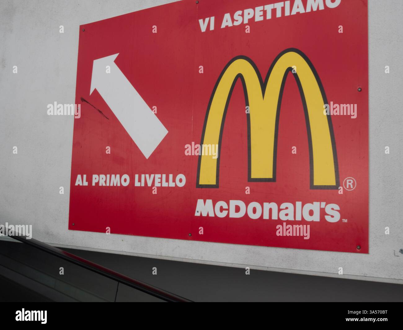 Cremona, Italy March 15th 2025 McDonald's sign indicating the ...