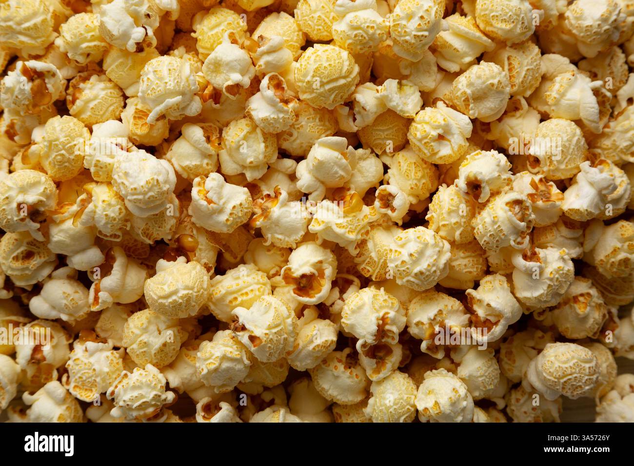 Homemade Butter Popcorn with Sea Salt, top view Stock Photo - Alamy