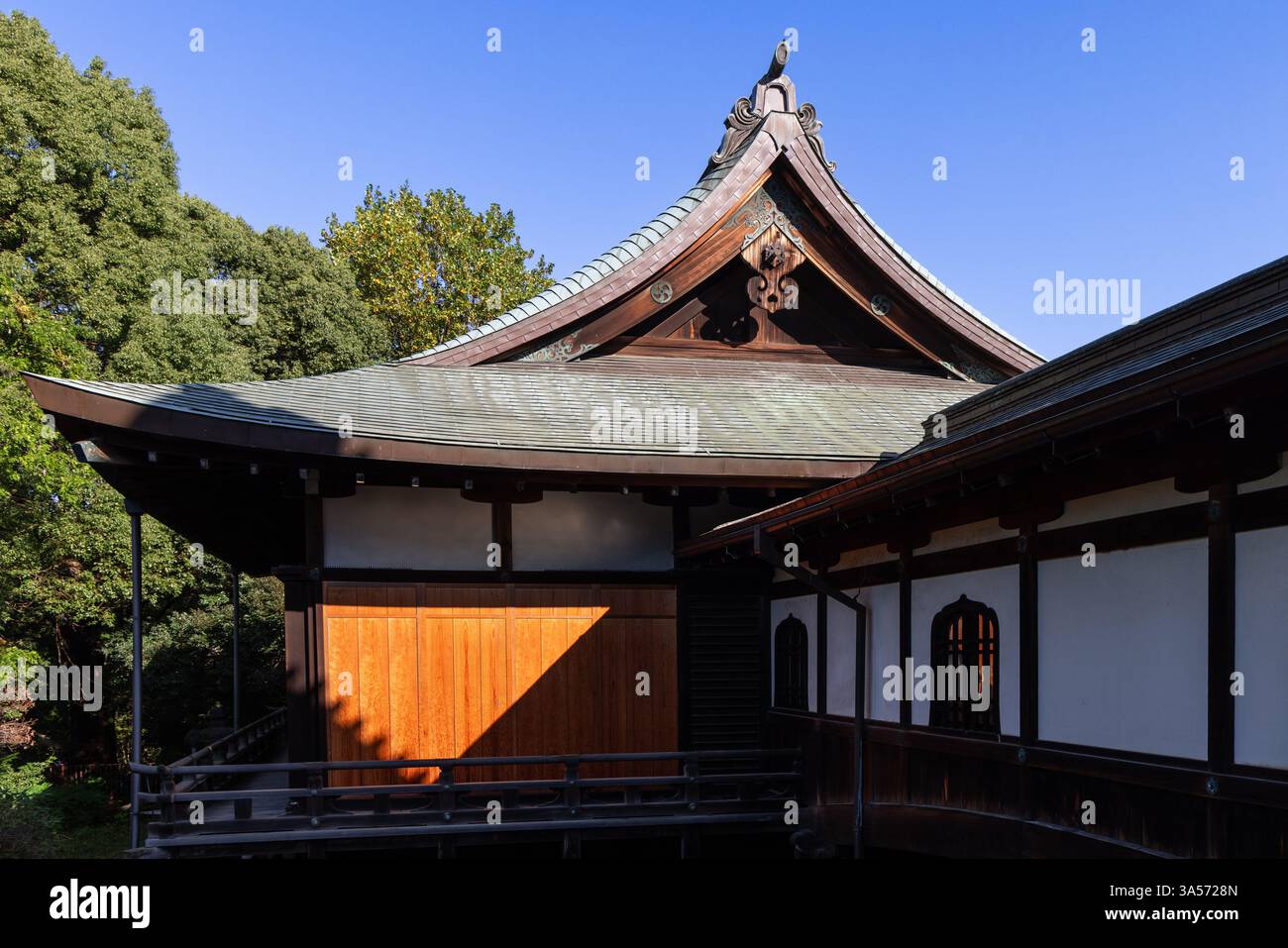 Kiyomizu Kannon-do Temple in Ueno Park, Tokyo, featuring traditional wooden architecture Stock ...