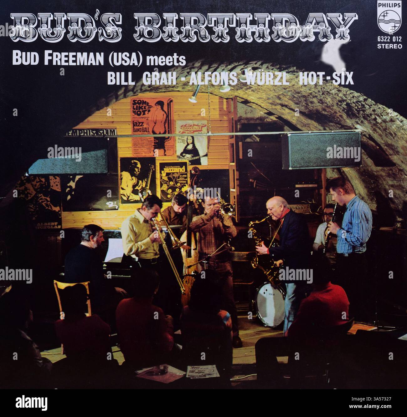 Vintage vinyl record cover, Bud Freeman Meets Bill Grah, Alfons Würzl ...