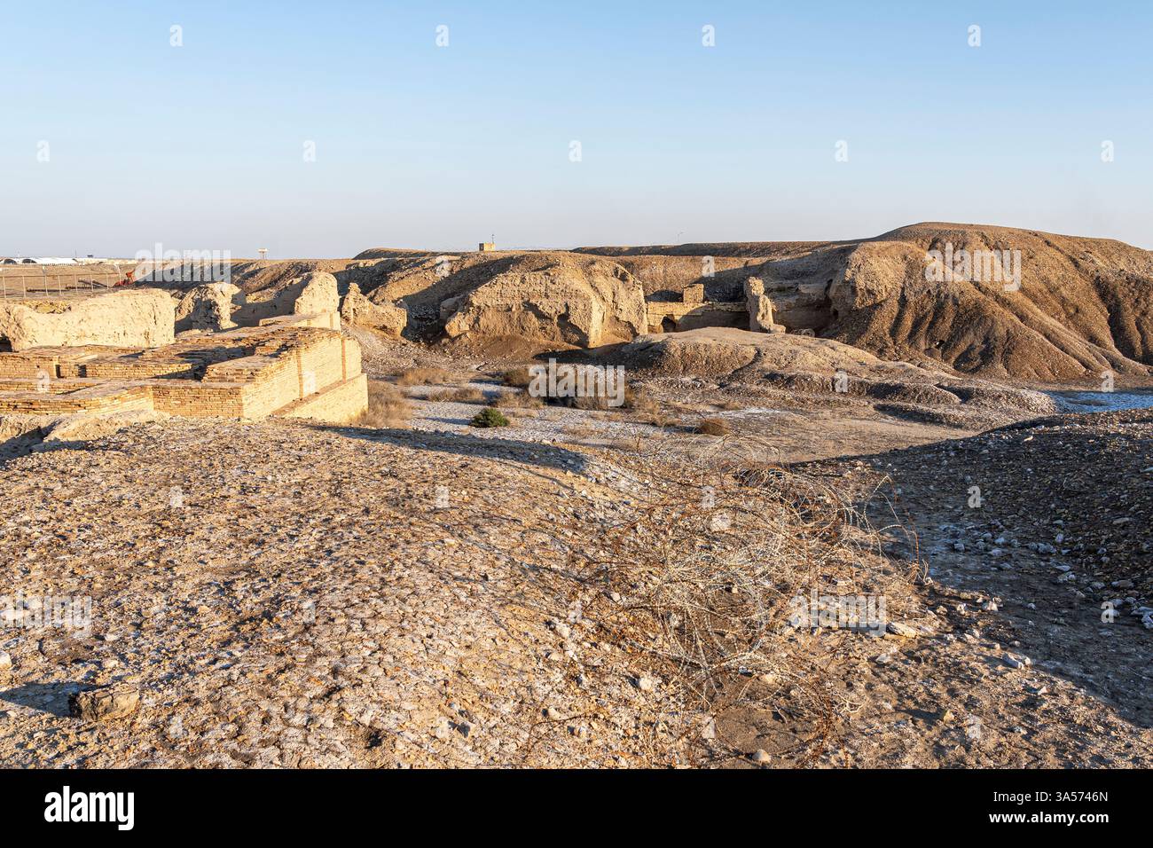 The restored ziggurat in ancient Ur, sumerian temple, Iraq Stock Photo ...