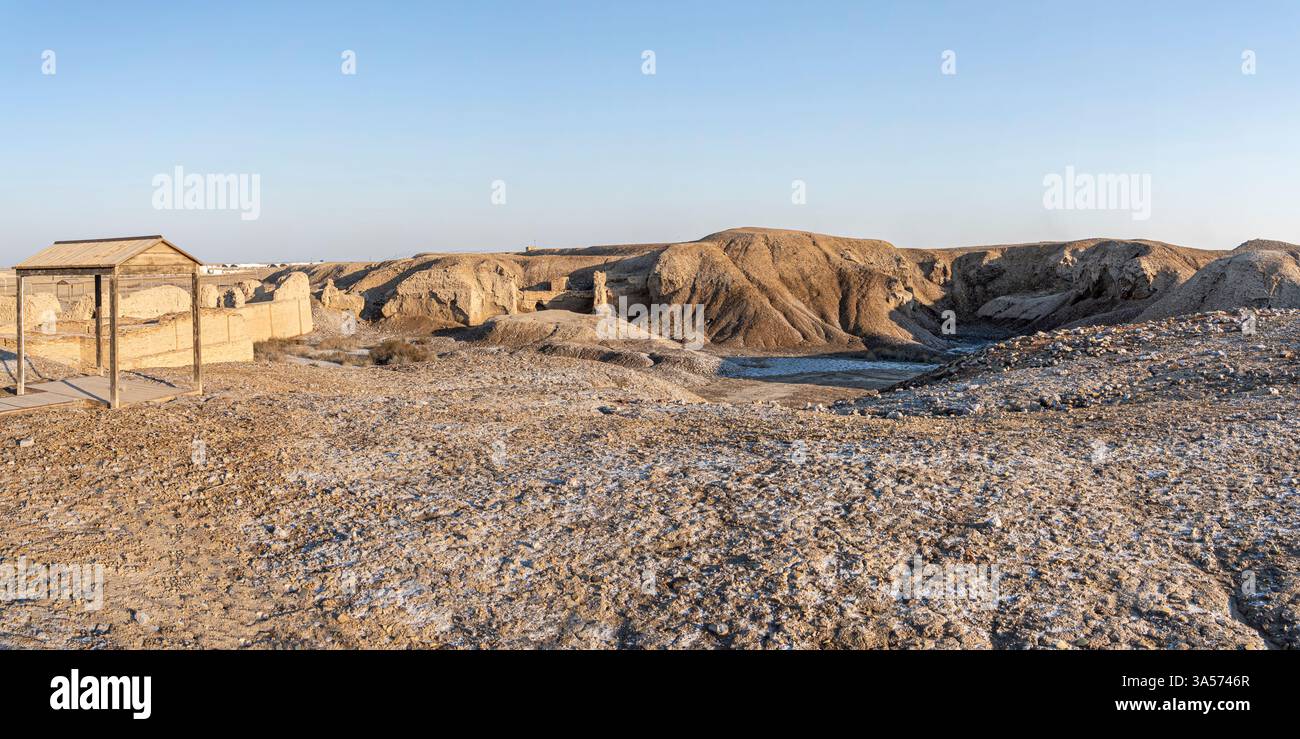 The restored ziggurat in ancient Ur, sumerian temple, Iraq Stock Photo ...