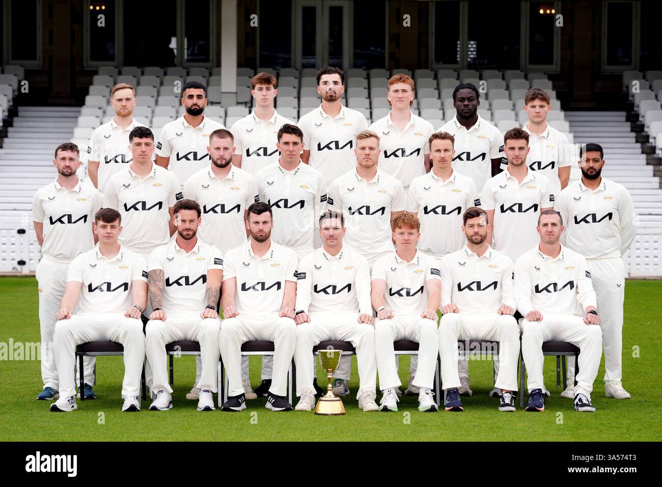 Surrey men’s County Cricket team during a media day at the Kia Oval ...