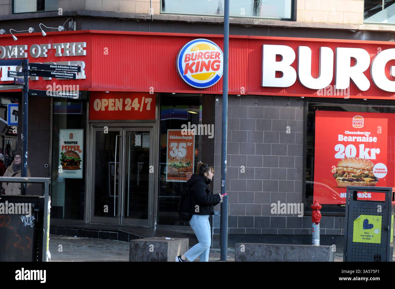 Copenhagen/ Denmark/21 march 2025/burger king fast food restaurant in capital. Photo.Francis ...