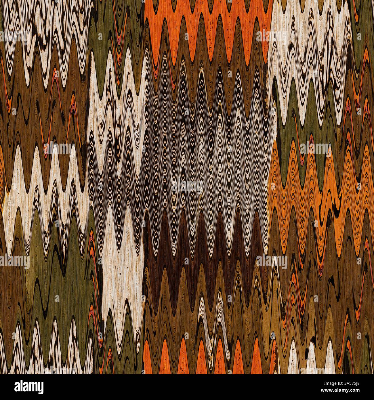 Fall colour wavy marble effect seamless pattern background. Drip style ...