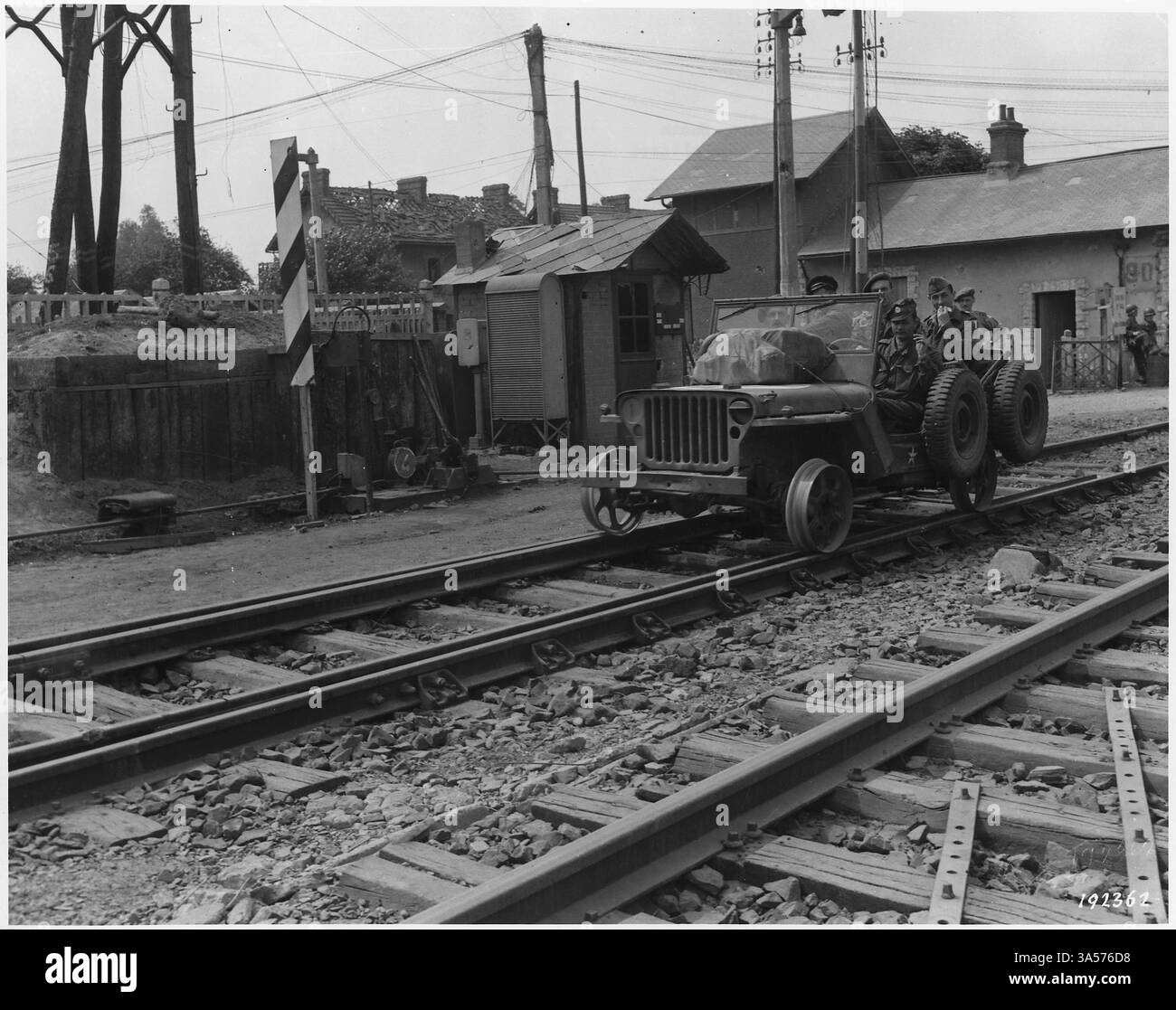 Military history of France during World War II - A jeep mounted on ...