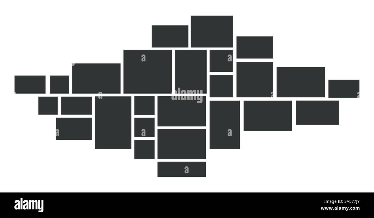 Template: composition collage template for photos. Vector design and ...