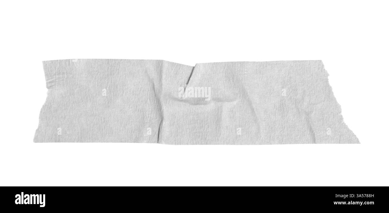 White washi tapes isolated on white. Pieces of decorative tape for ...