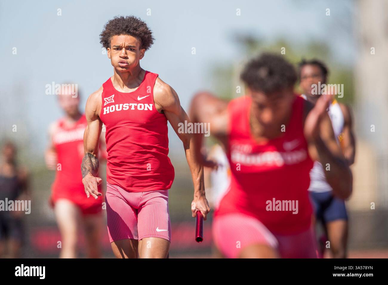 March 20, 2025: Houston Cougars sprinter Cayden Broadnax competes in ...