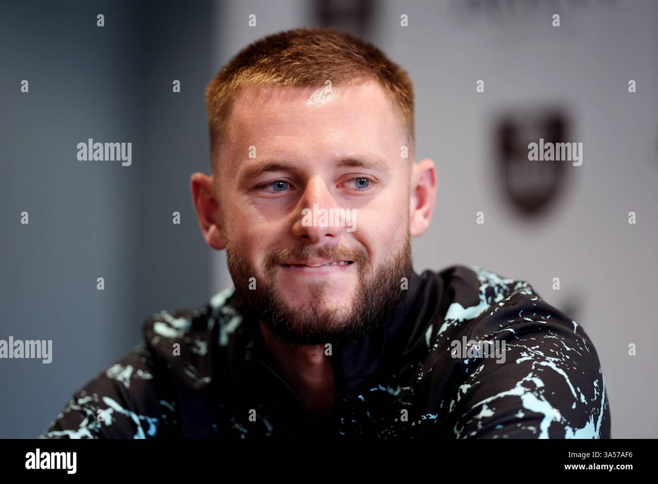 Surrey’s Gus Atkinson during a media day at the Kia Oval, London ...