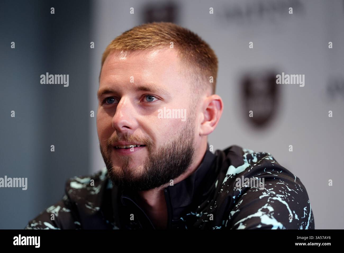 Surrey’s Gus Atkinson during a media day at the Kia Oval, London ...