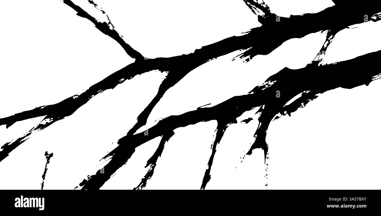 Abstract Black and White Branching Lines Stock Vector Image & Art - Alamy
