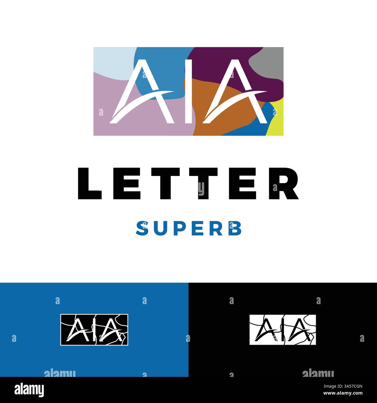 initial letter aia icon logo design template Stock Vector Image & Art ...