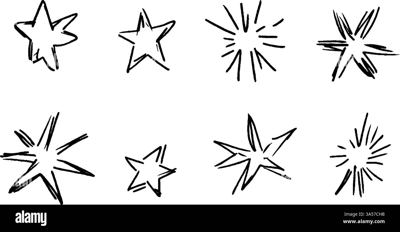 Hand drawn starburst illustrations hi-res stock photography and images ...