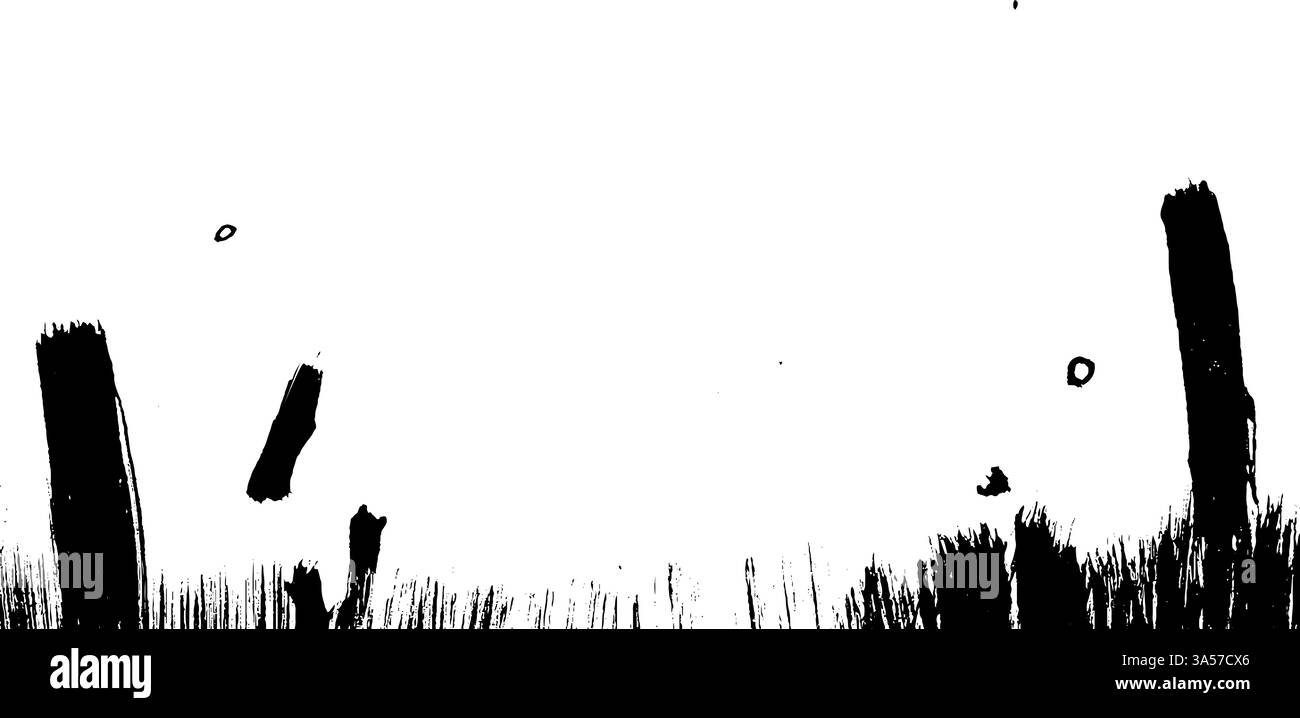 Abstract Black And White Brush Strokes On A White Background Creating A Dynamic And Artistic