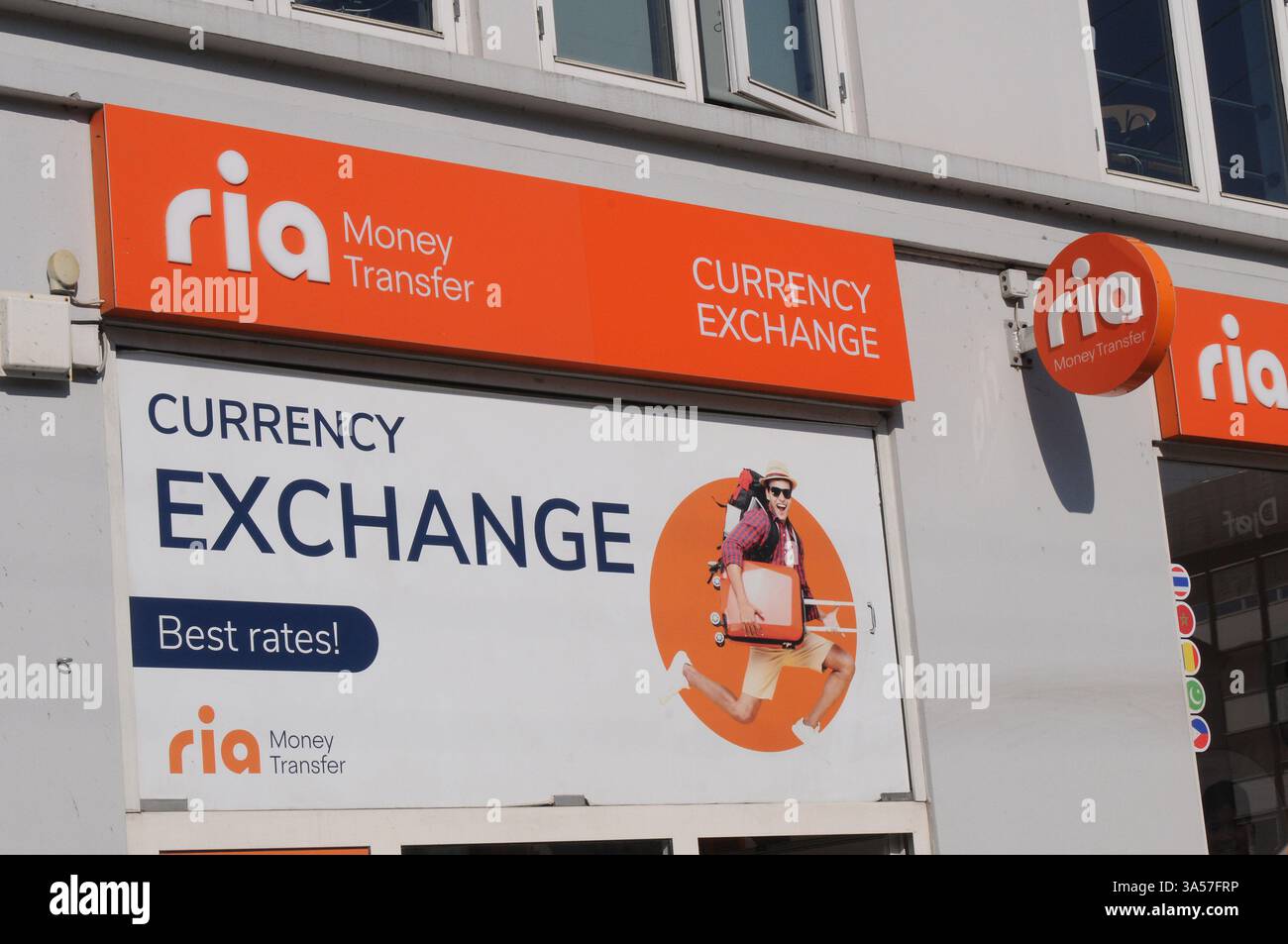 Copenhagen/ DenmarK/21 MARCH 2025/RIA money transfer and currency ...