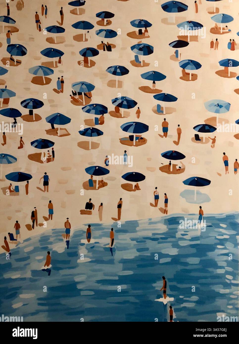 Birds eye view beach parasols hi-res stock photography and images - Alamy