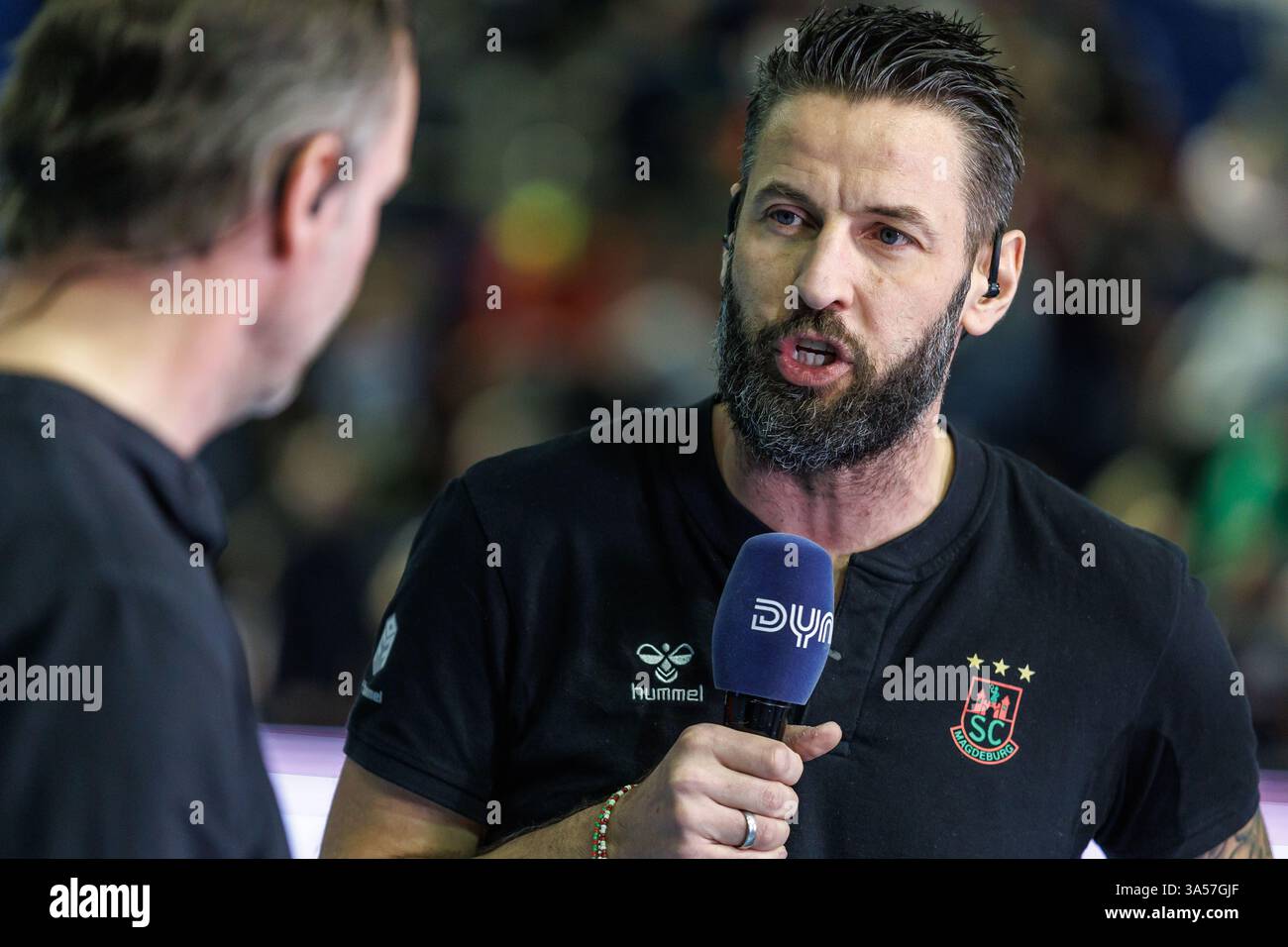 21 March 2025, Saxony-Anhalt, Magdeburg: Handball: Bundesliga, SC ...
