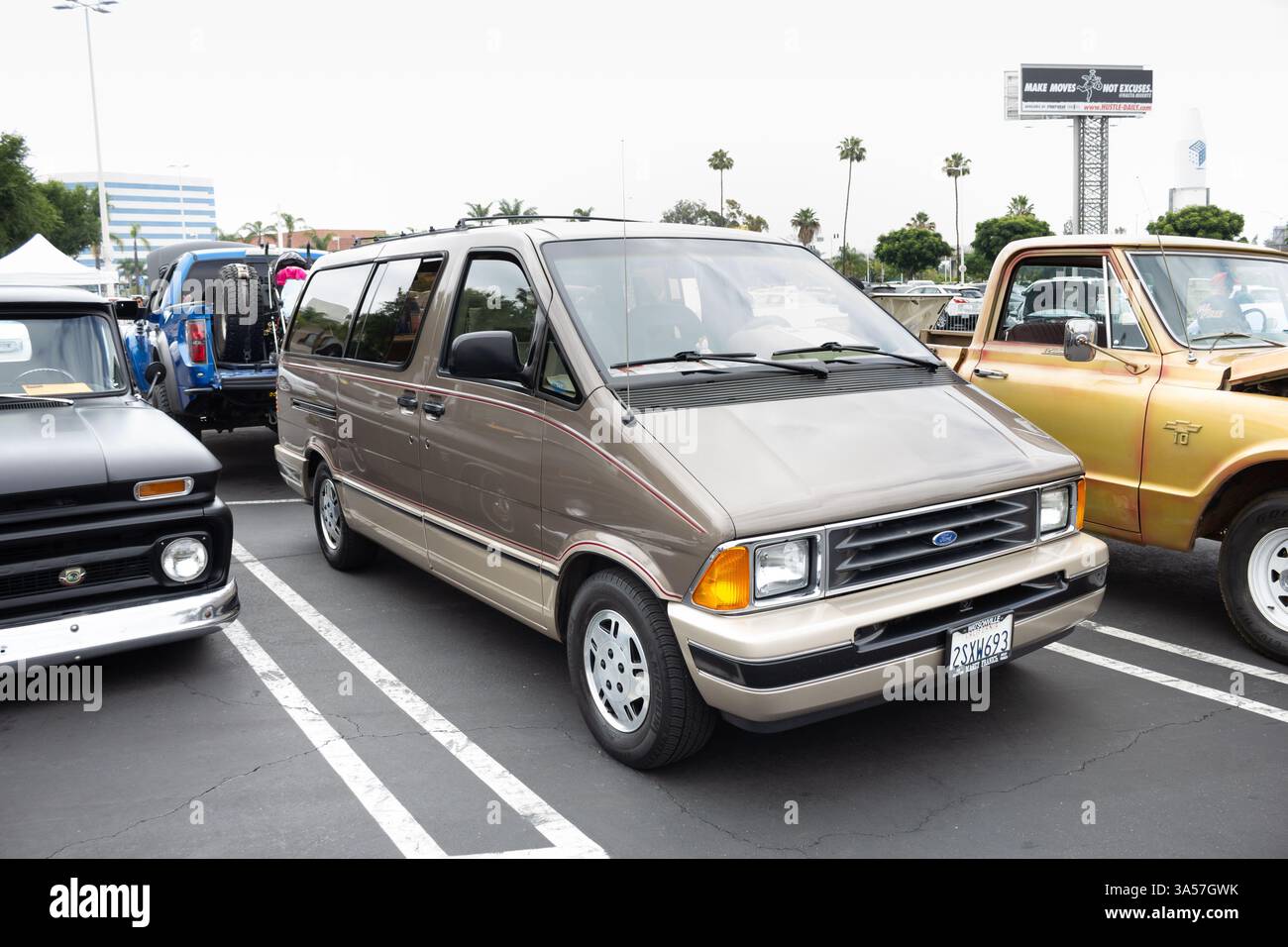 Santa Ana, California, United States - 06-08-2019: A view of several ...