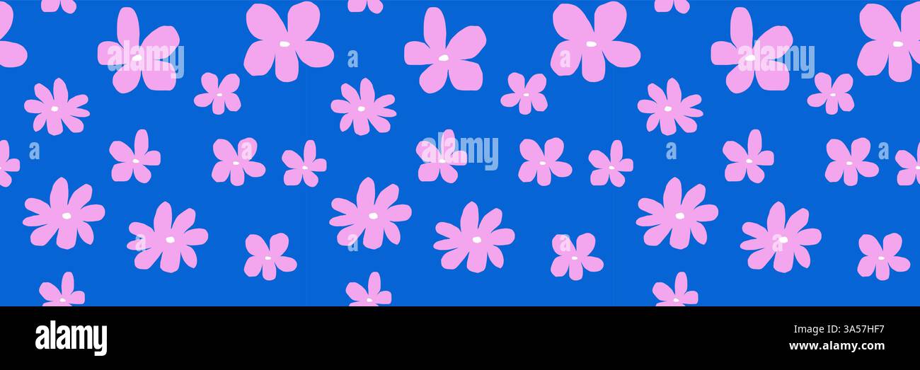 trendy pattern with naive colours. Seamless banner background with ...