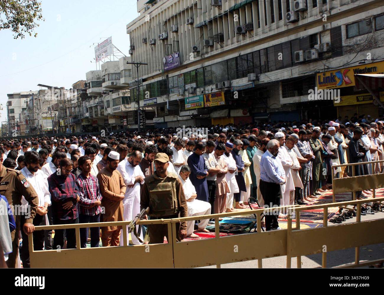 LAHORE, PAKISTAN, MAR 21: Faithfull Muslims are performing 3rd Friday ...