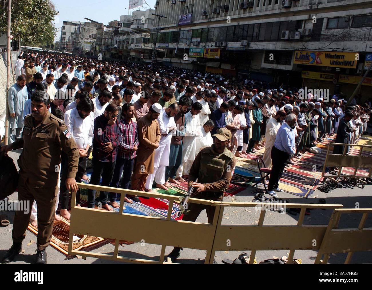 LAHORE, PAKISTAN, MAR 21: Faithfull Muslims are performing 3rd Friday ...