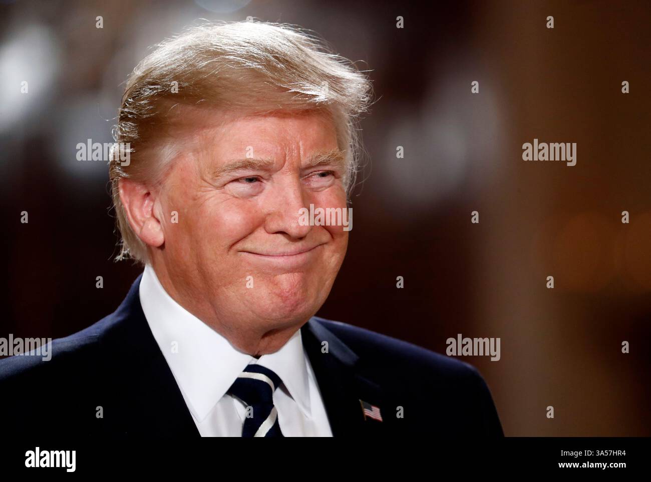 FILE - President Donald Trump smiles as he announces Judge Neil Gorsuch ...