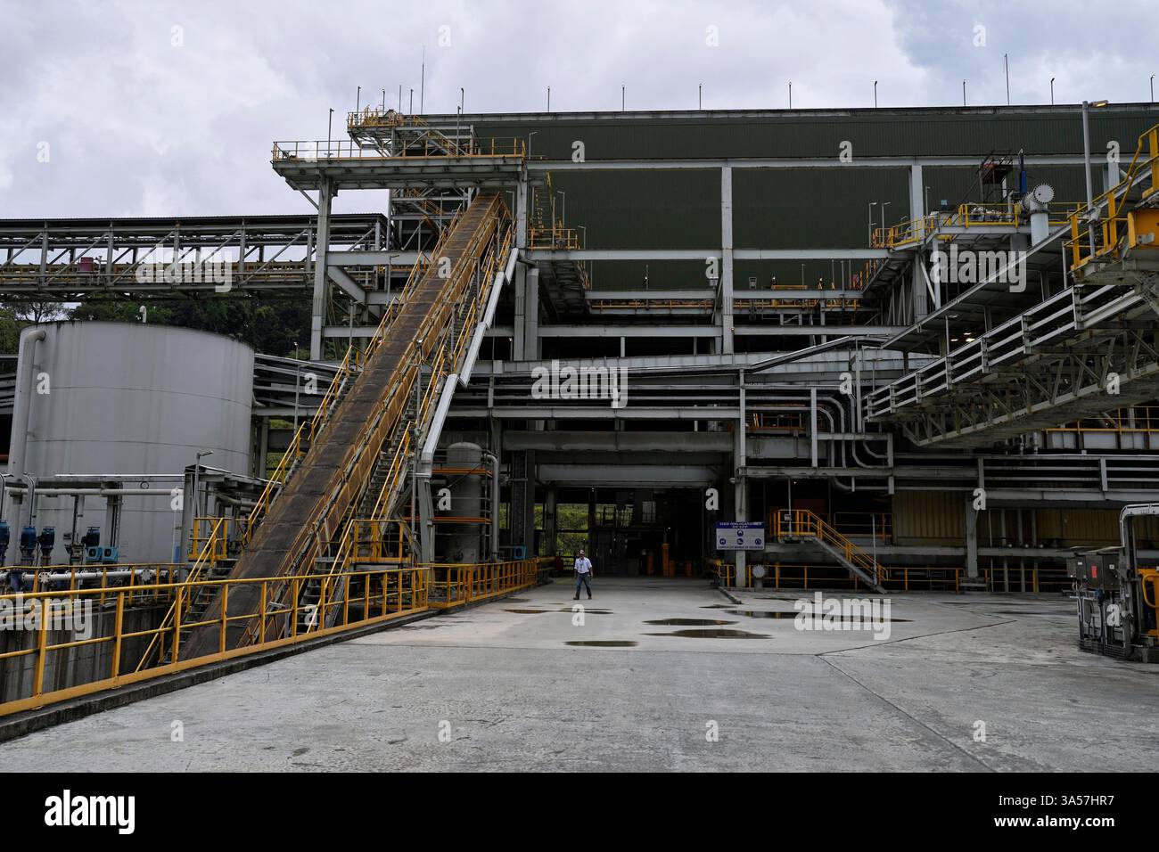 Facilities of the Cobre Panamá copper mine, owned by Canada's First Quantum Minerals, in Donoso ...