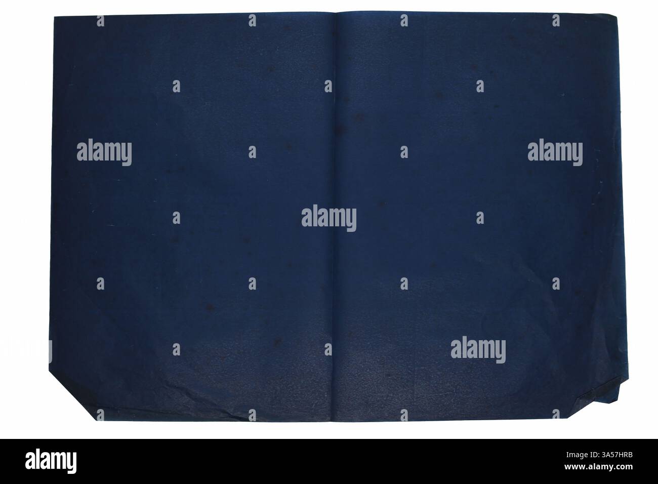 Graphic resources. Blue grunge and old folded tracing paper background ...