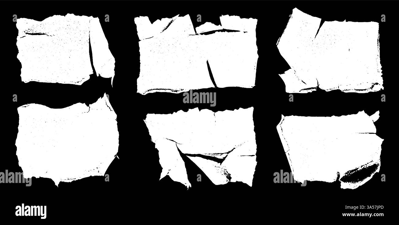 Torn paper pieces arranged in an artistic composition showcasing ...