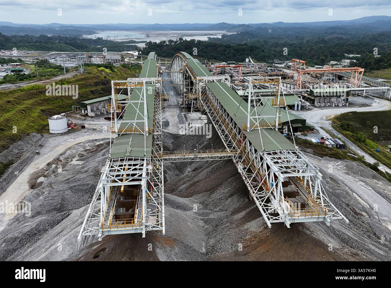 Facilities stand idle at the Cobre Panamá copper mine during a media tour of the mine owned by ...