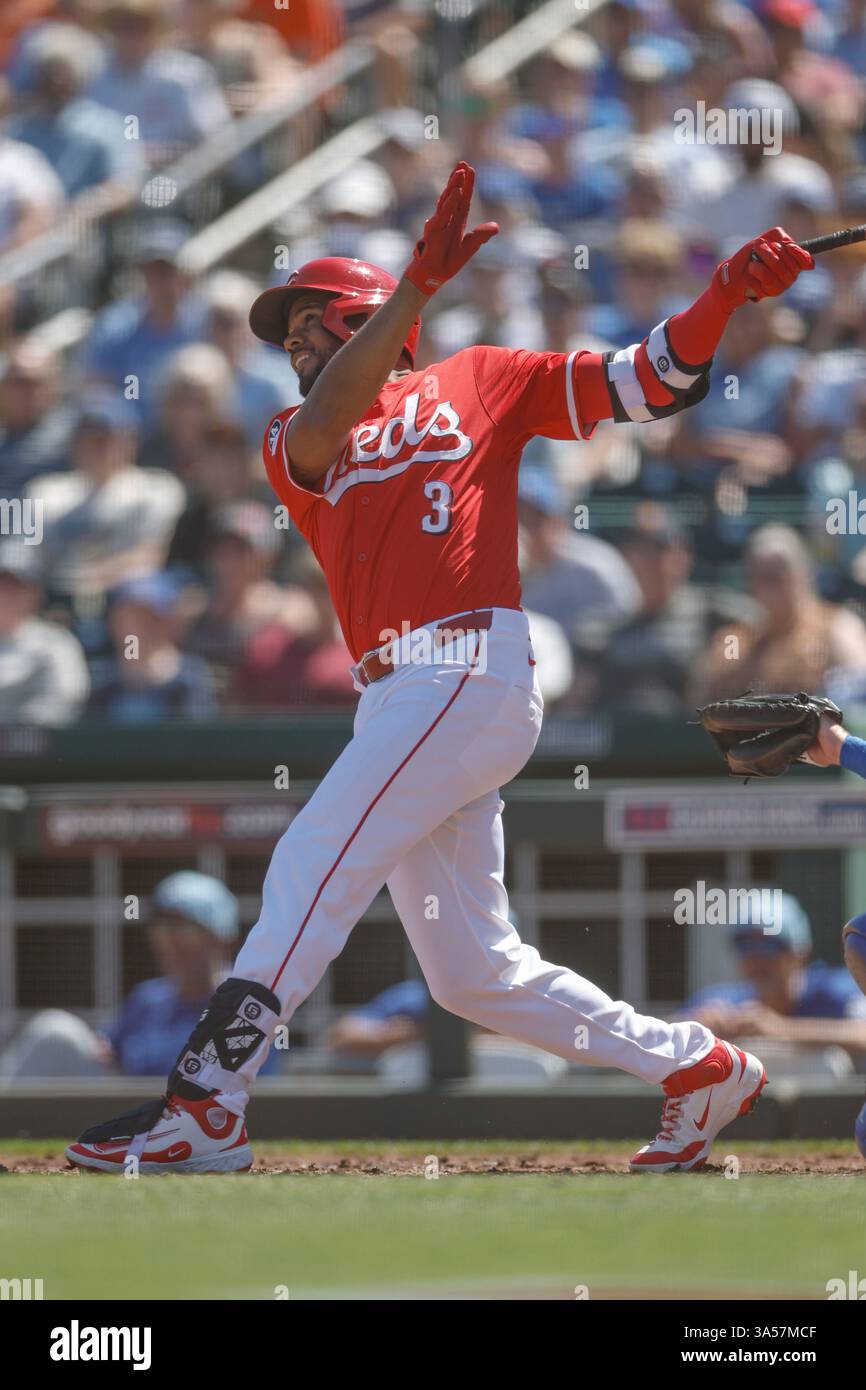 Goodyear, AZ. USA; Cincinnati Reds third base Jeimer Candelario (3 ...