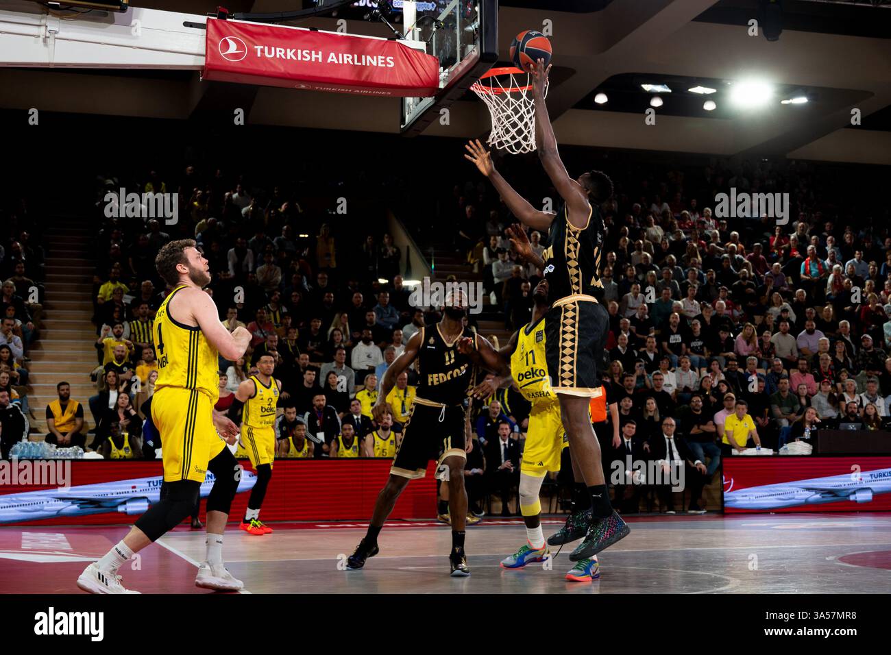 Monaco, Monaco. 20th Mar, 2025. #14 Mam Jaiteh and #11 Alpha Diallo of ...