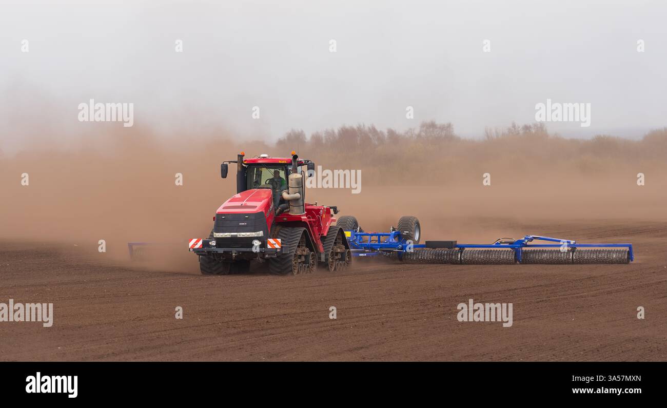 21 March 2025. Garmouth Field,Moray,Scotland. This is a tracked Case ...