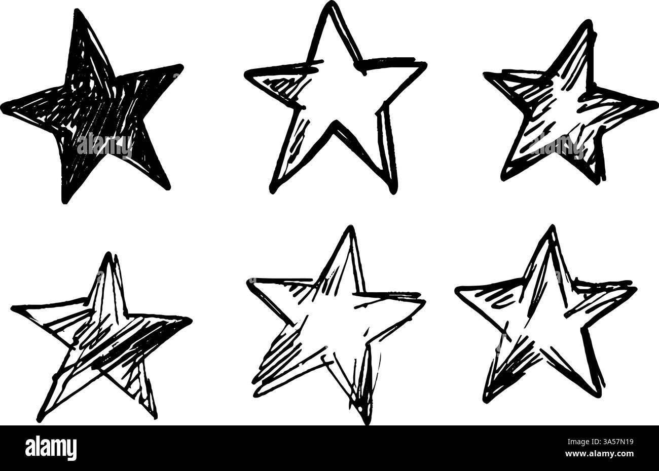 Hand-Drawn Star Collection Stock Vector Image & Art - Alamy