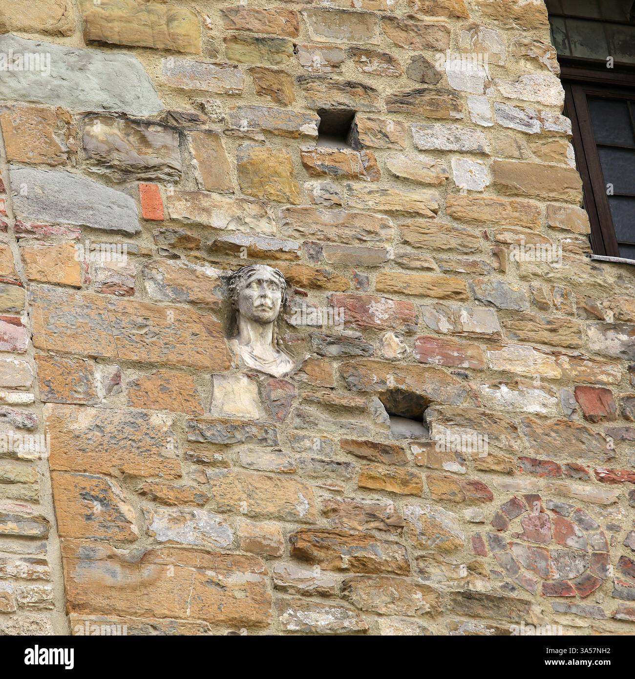 walled face of woman called BERTA who is a legendary character of the ...