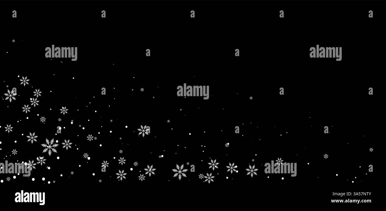 Vector winter background Bottom Corner Border featuring snowflake ...