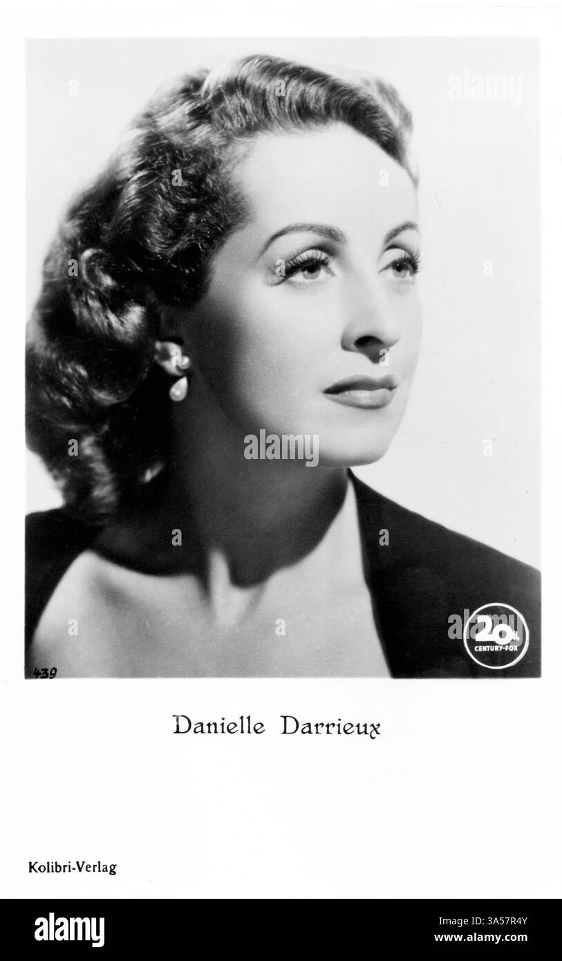 An antique postcard featuring French actress and singer Danielle ...