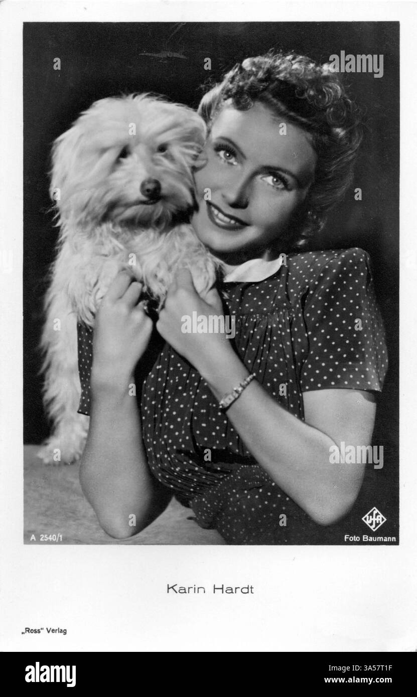 An antique postcard featuring German actress Karin Hardt, published in ...