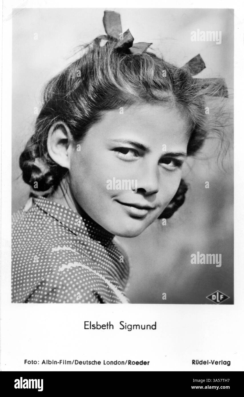 An antique postcard featuring Swiss child actress Elsbeth Sigmund ...