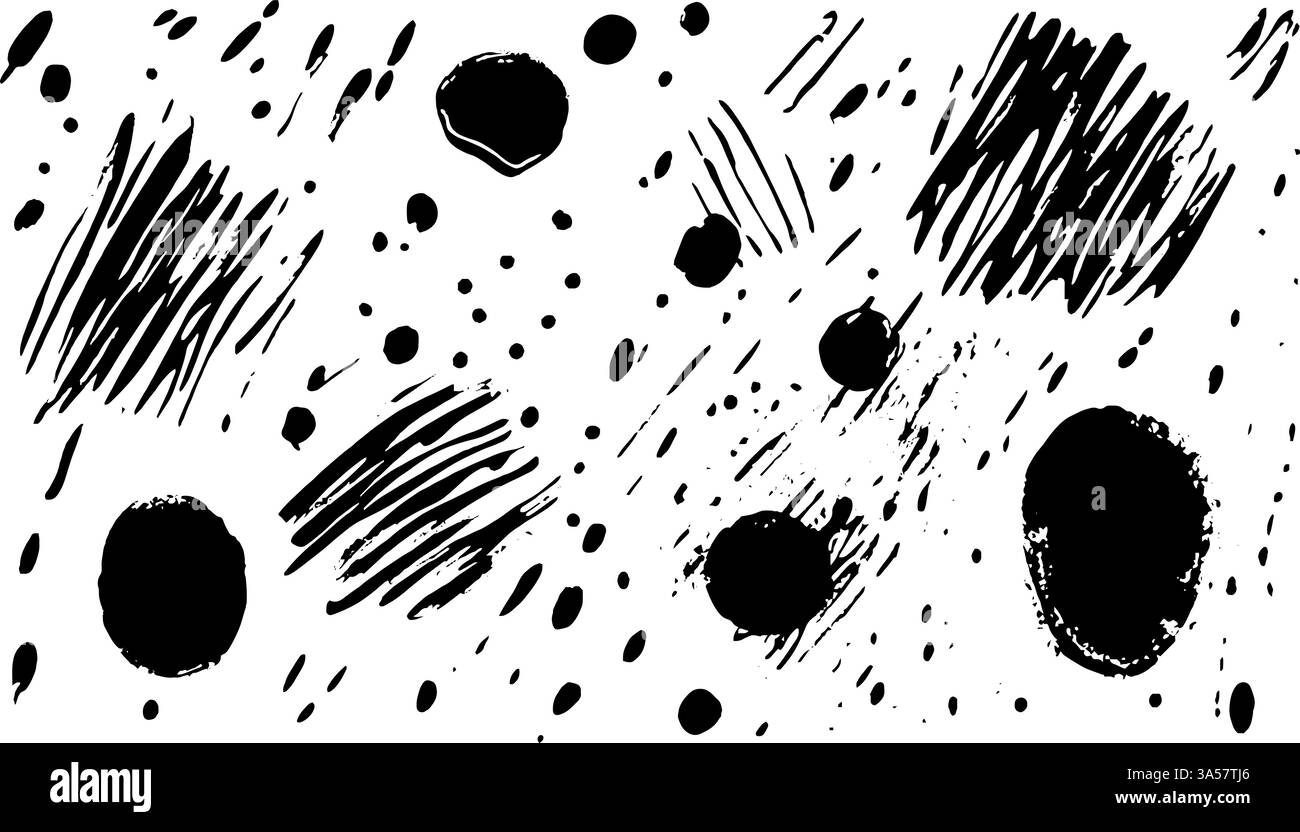 A collection of abstract black and white patterns featuring various ...
