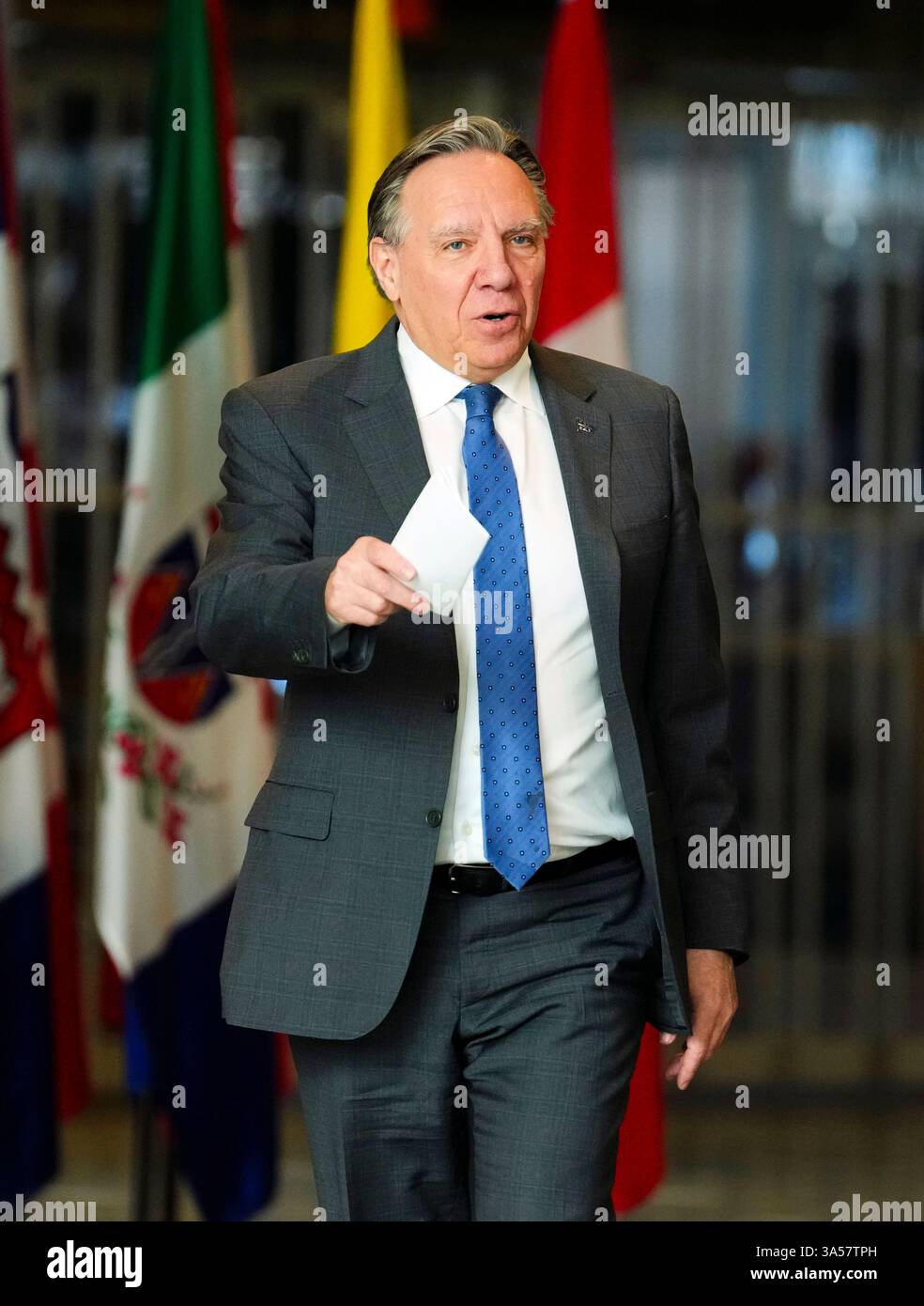 Premier of Quebec Francois Legault arrives to take part in the First ...